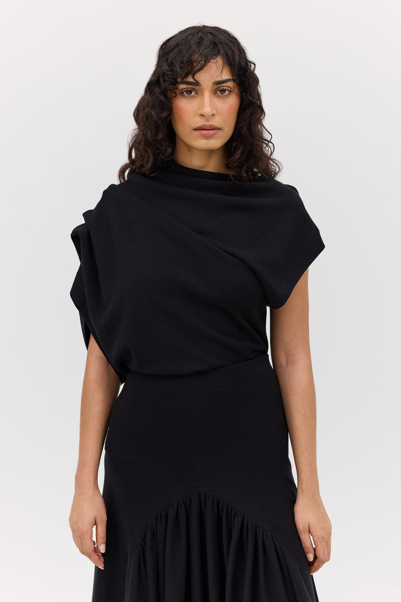 Bianca Spender Black Wool Jersey Decode Top – WeWearAustralian